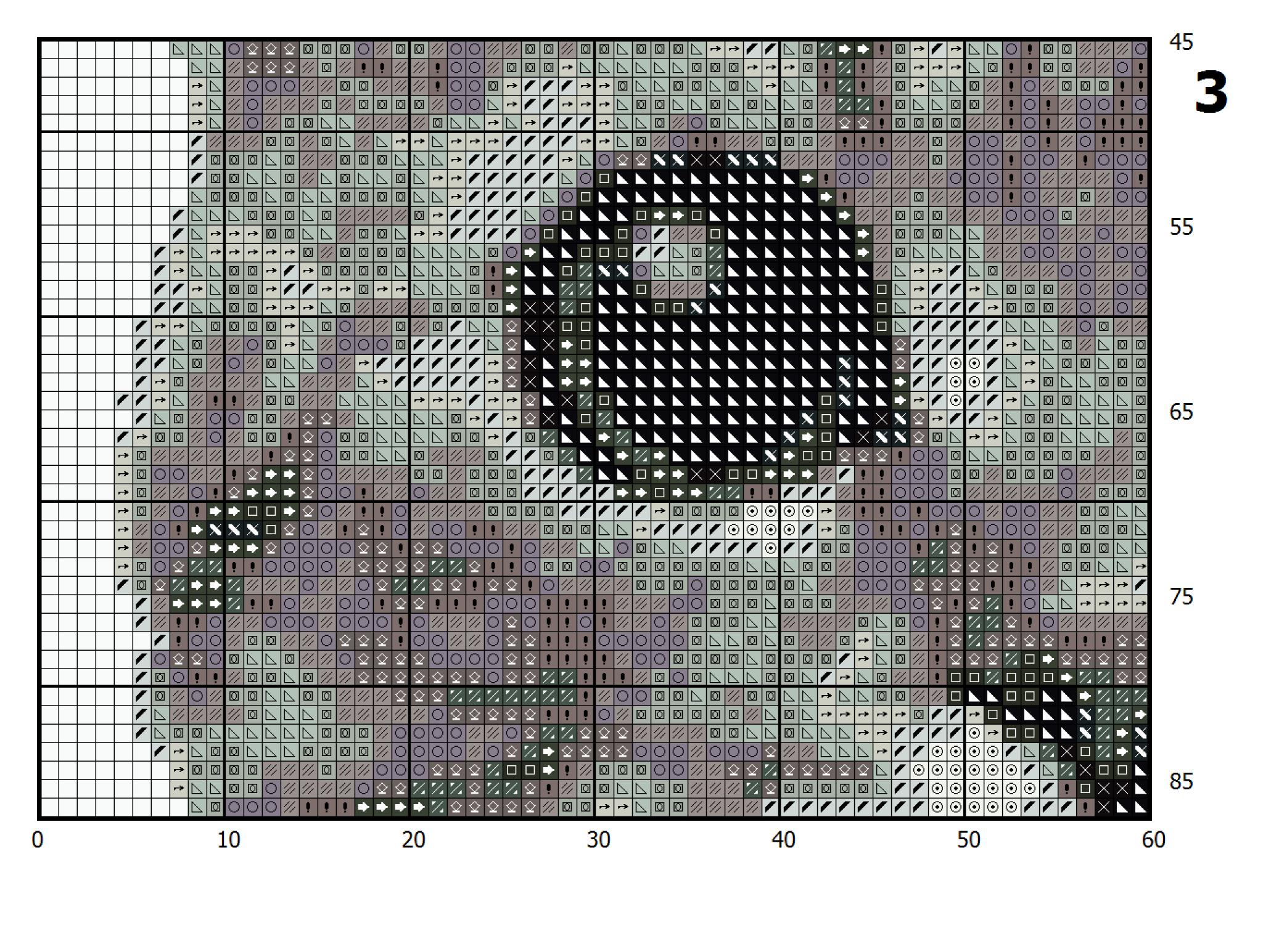 Grey cat cross stitch pattern - Crealandia