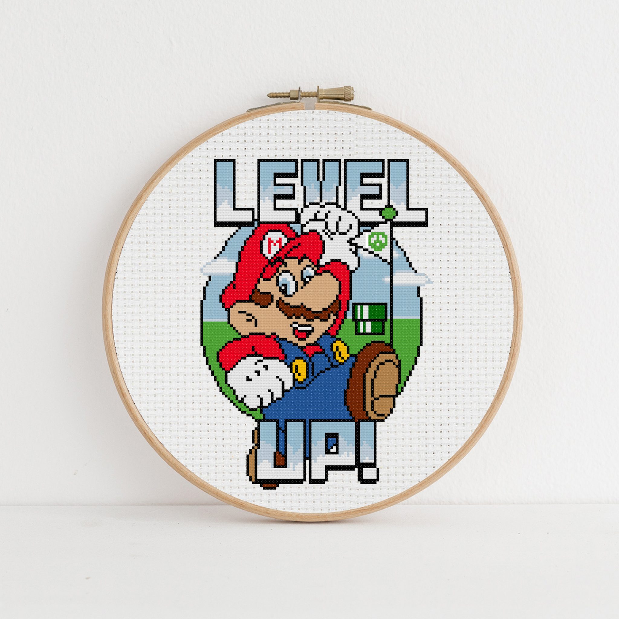 Mario cross stitch. Super Mario cross stitch pattern PDF.
