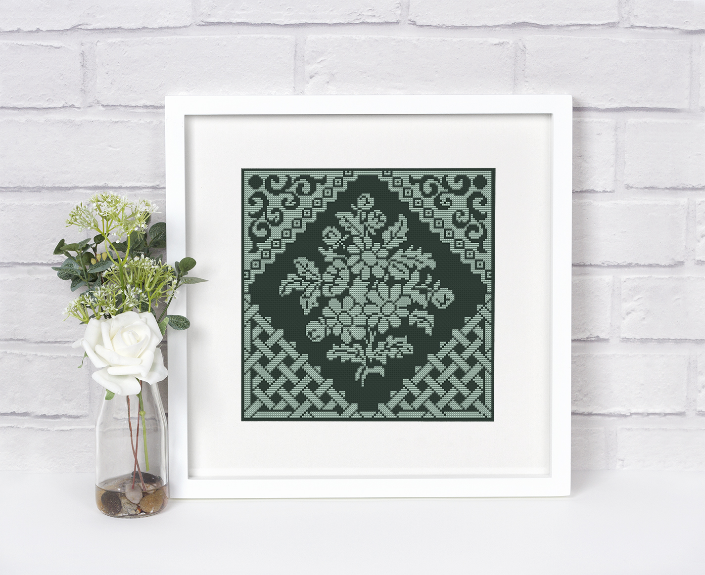 Flower Sampler Digital Cross Stitch Pattern - Crealandia