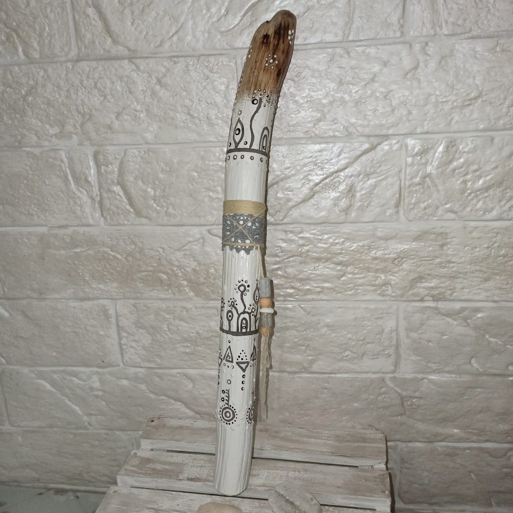 Talking Stick, Driftwood, Aboriginal Art, Boho decor