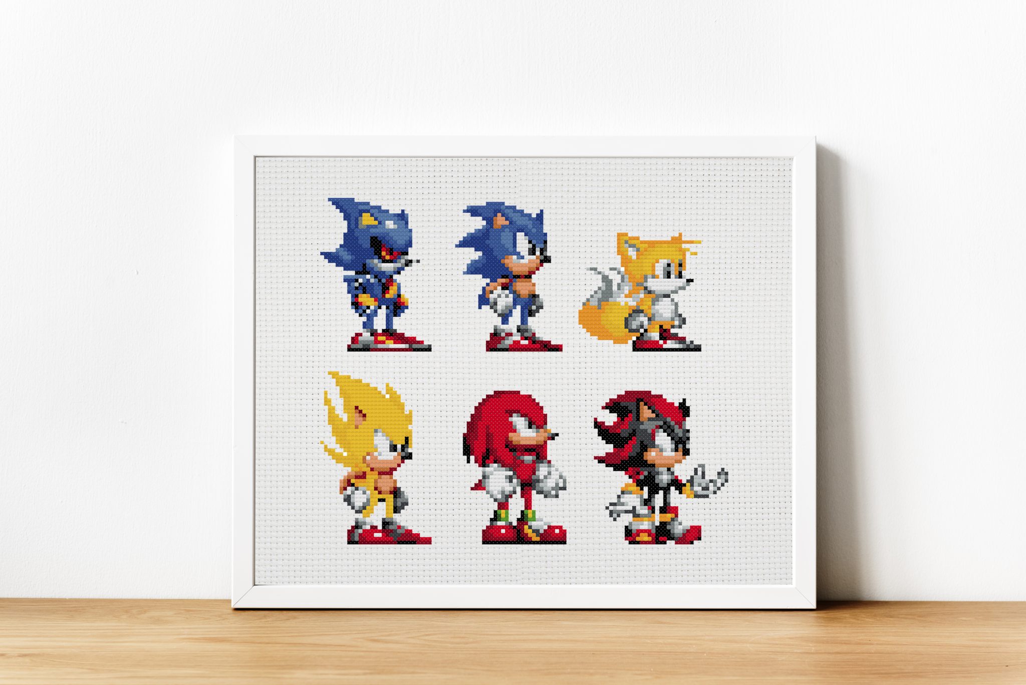 Sonic cross stitch. Sonic characters cross stitch pattern