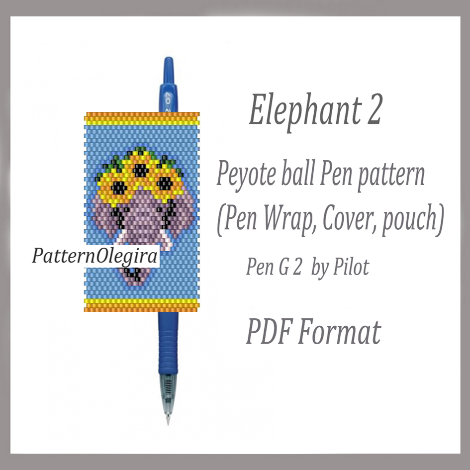Elephant bead pattern Elephant pen wraps Olegirabeadpatterns