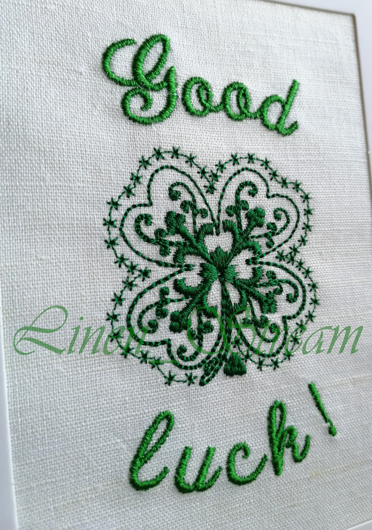 Clover Card 5 machine embroidery designs St Patricks Day