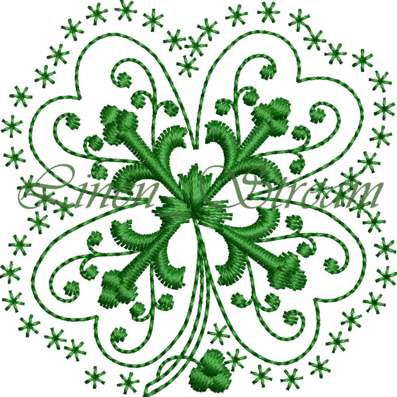 Clover Card 5 machine embroidery designs St Patricks Day