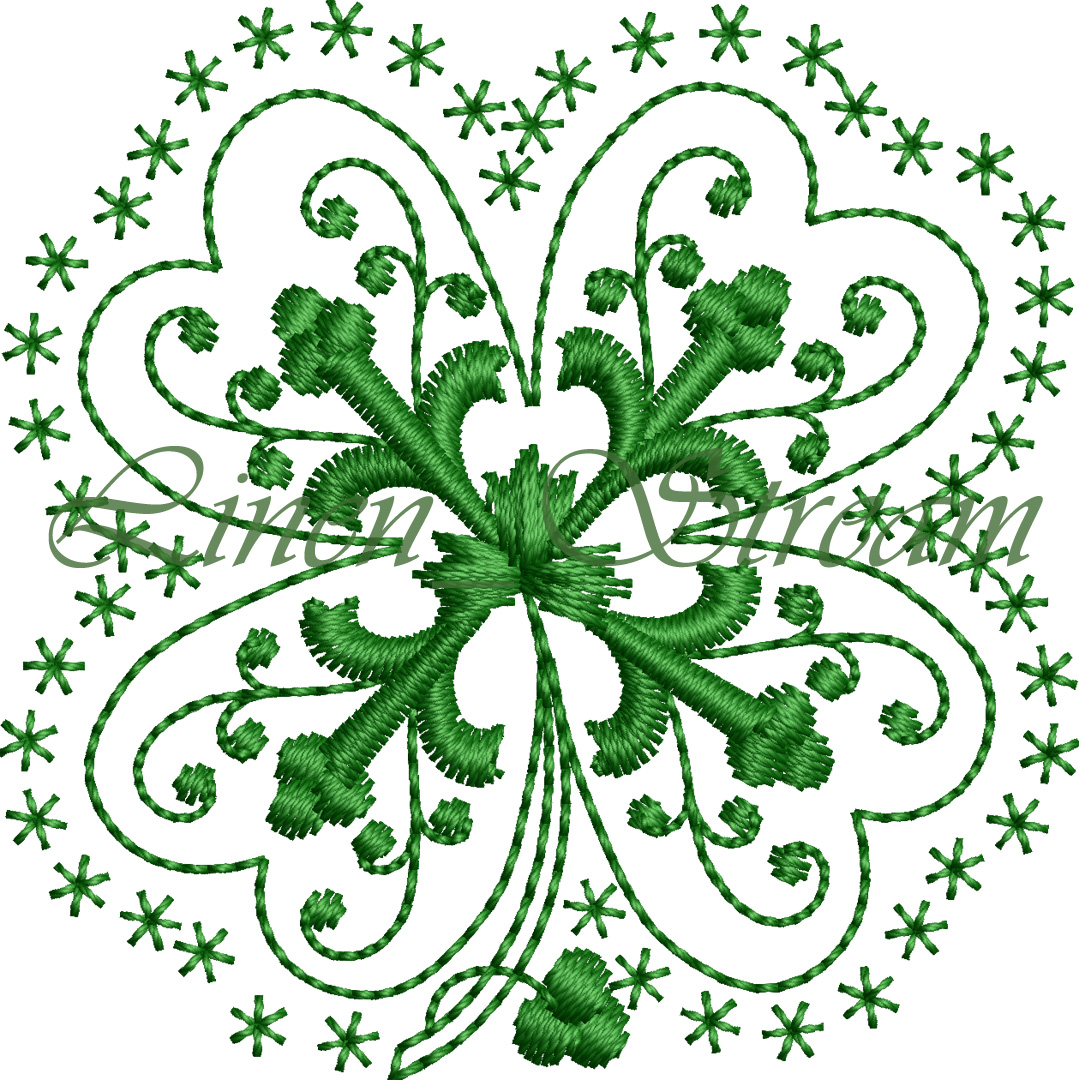 Clover Card 5 machine embroidery designs St Patricks Day