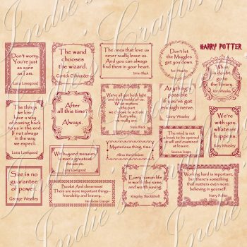 Harry Potter wizard printable quotes and journaling phrases