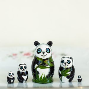 Animals Nesting dolls , matryoshka mini, 2 inch , 5 pers