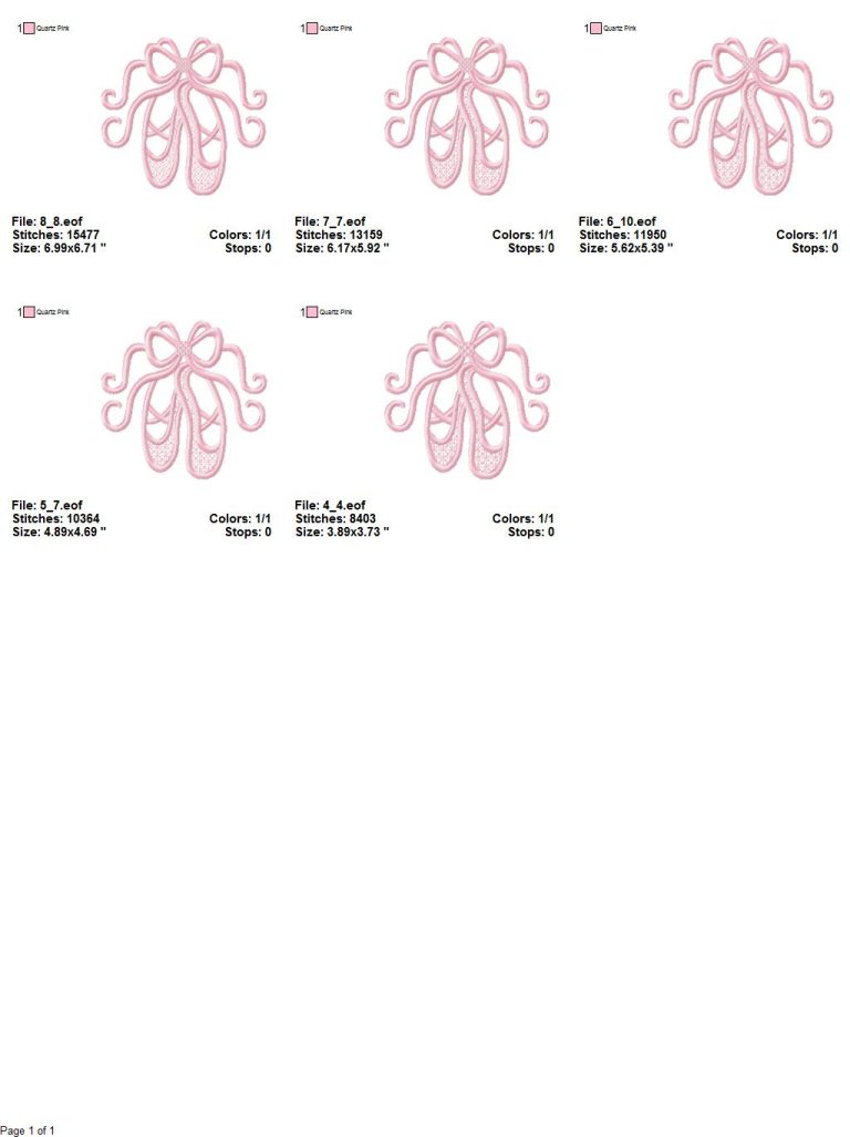 Ballet Shoes Ballerina Girl Machine embroidery design