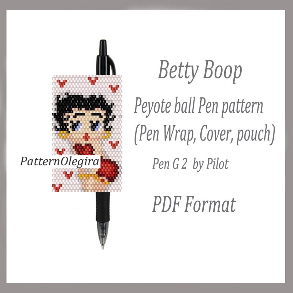 Betty boop bead pattern bead pen wraps Olegirabeadpatterns