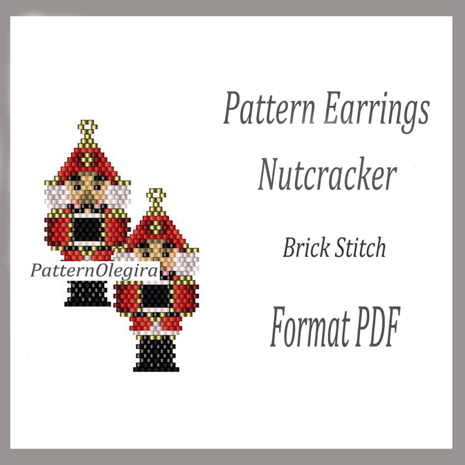 Nutcracker bead pattern Christmas bead Olegirabeadpatterns