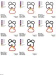 Mouse Number Two Cute mouse Machine embroidery design