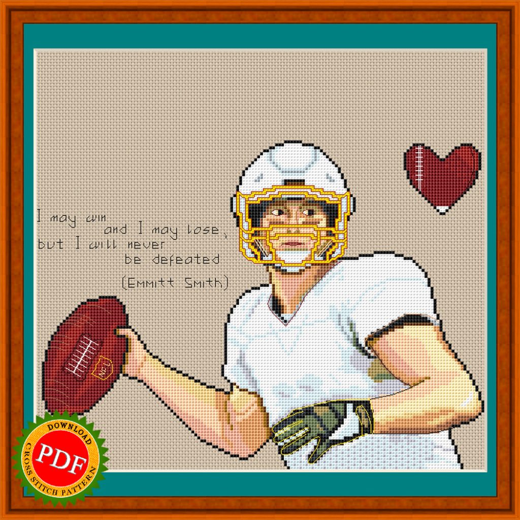 American Football Cross Stitch Pattern | Football Player