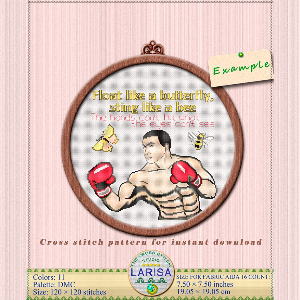 Boxing Cross Stitch Pattern | Boxer | Fistfight