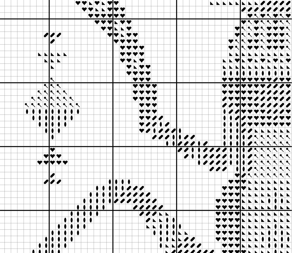 Insects Cross Stitch Pattern, Ant cross stitch pattern