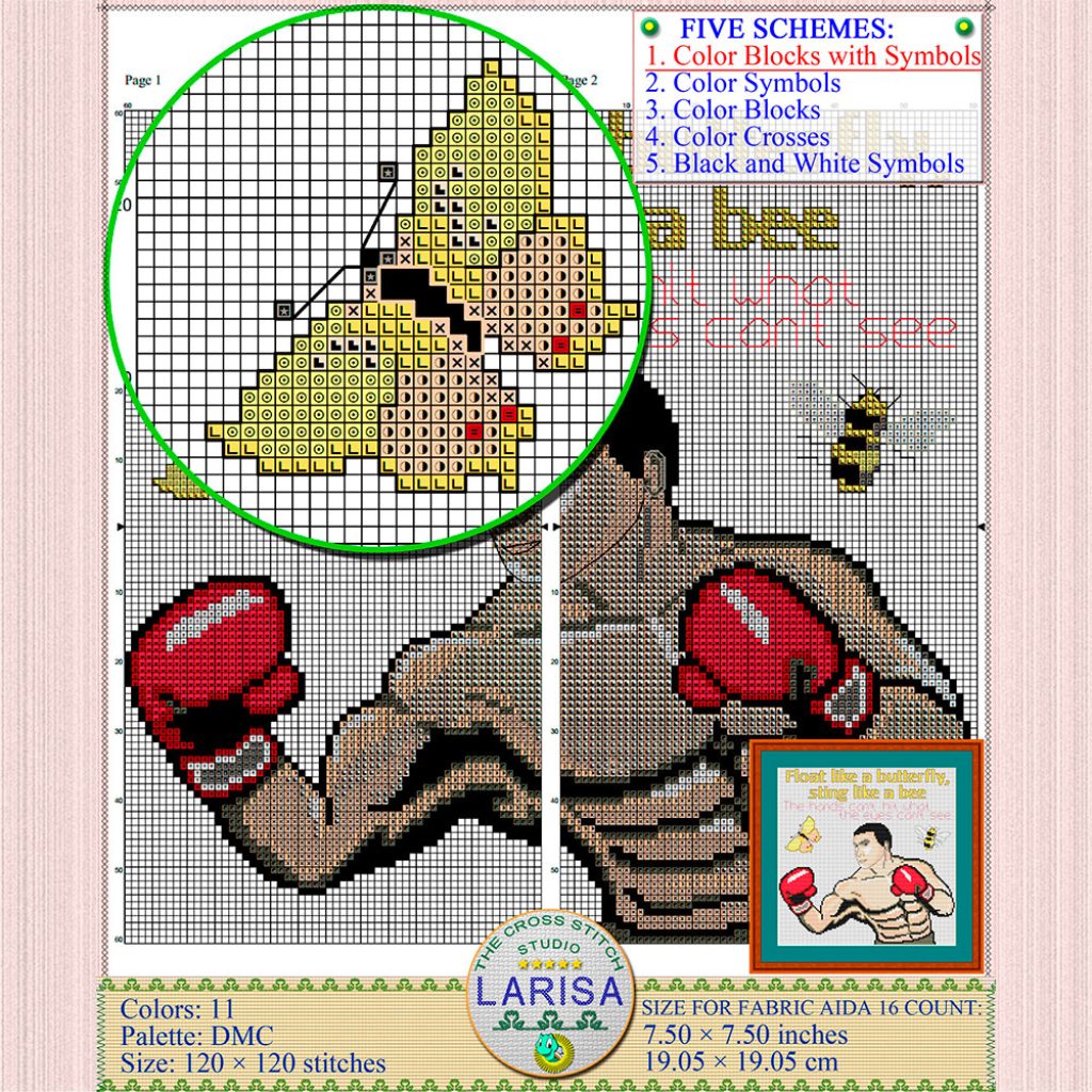 Boxing Cross Stitch Pattern | Boxer | Fistfight