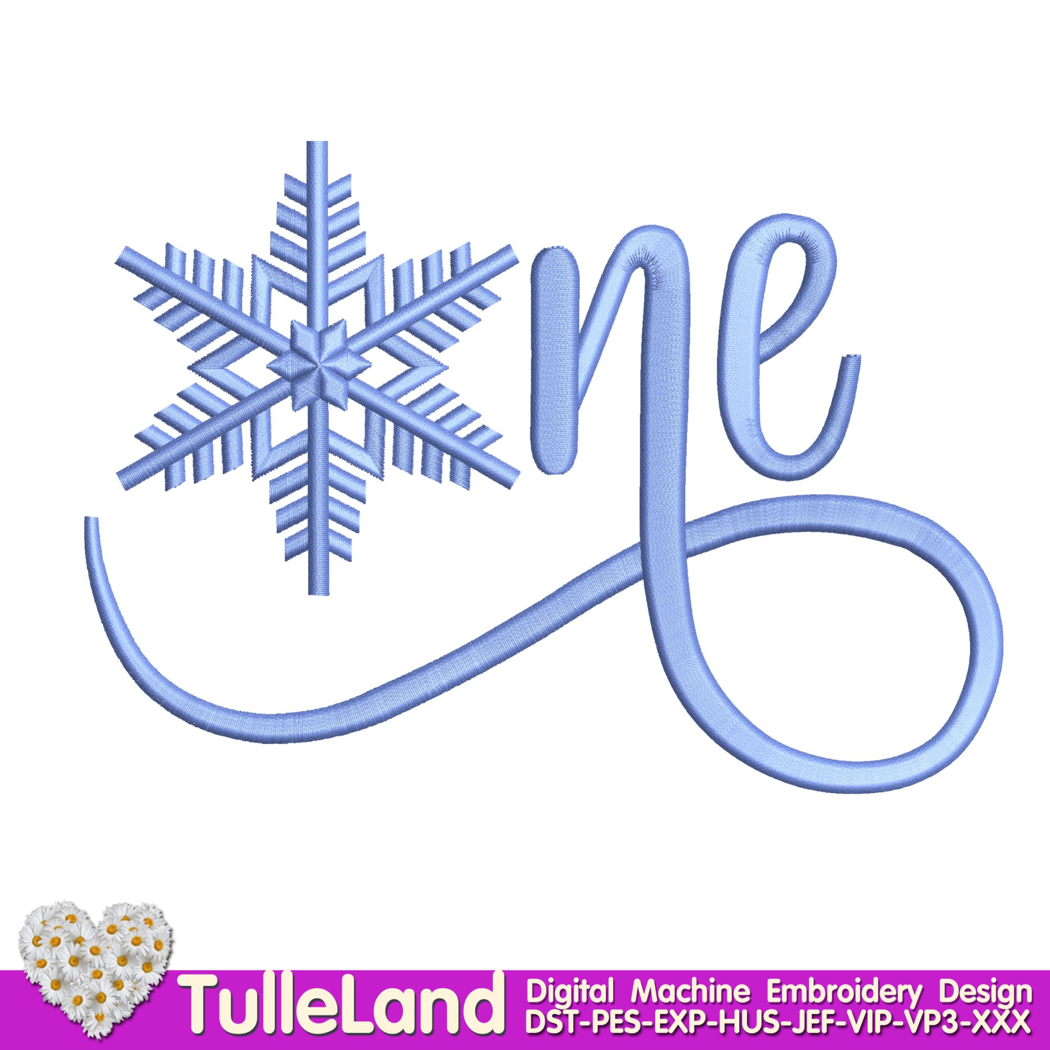 Snowflakes number one Machine embroidery design