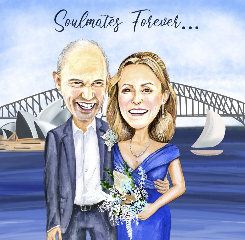 Custom cartoon,The best gift, Wedding gift, Caricature