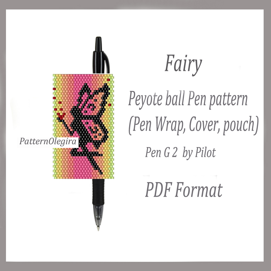 Fairy bead pattern Fairy pen wraps Olegirabeadpatterns