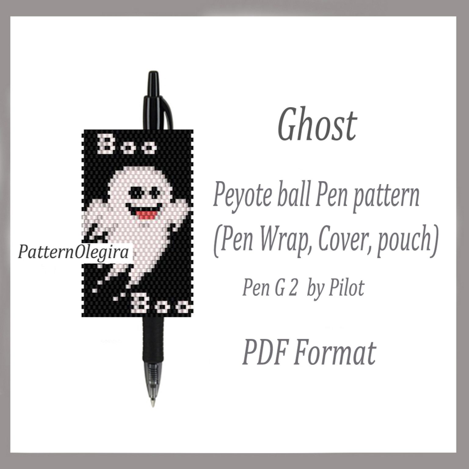 Ghost bead pattern bead pen wraps Olegirabeadpatterns