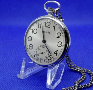 Open Pocket Watch Molnija. Antique. Vintage Mechanical watch