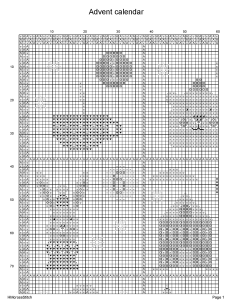 Advent calendar cross stitch pattern 2 - Crealandia