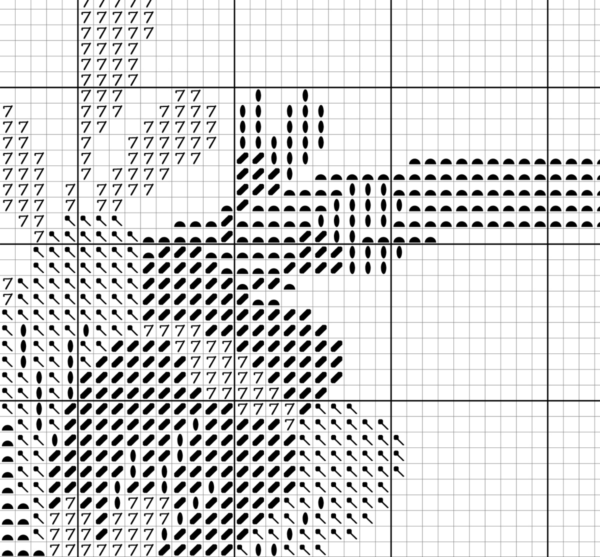 Flowers monogram Cross Stitch Pattern. Letter G