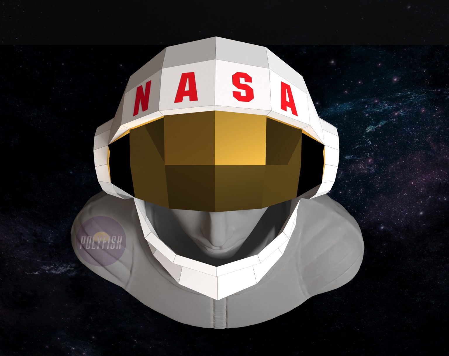 DIY Astronaut Helmet template Papercraft PDF - Crealandia