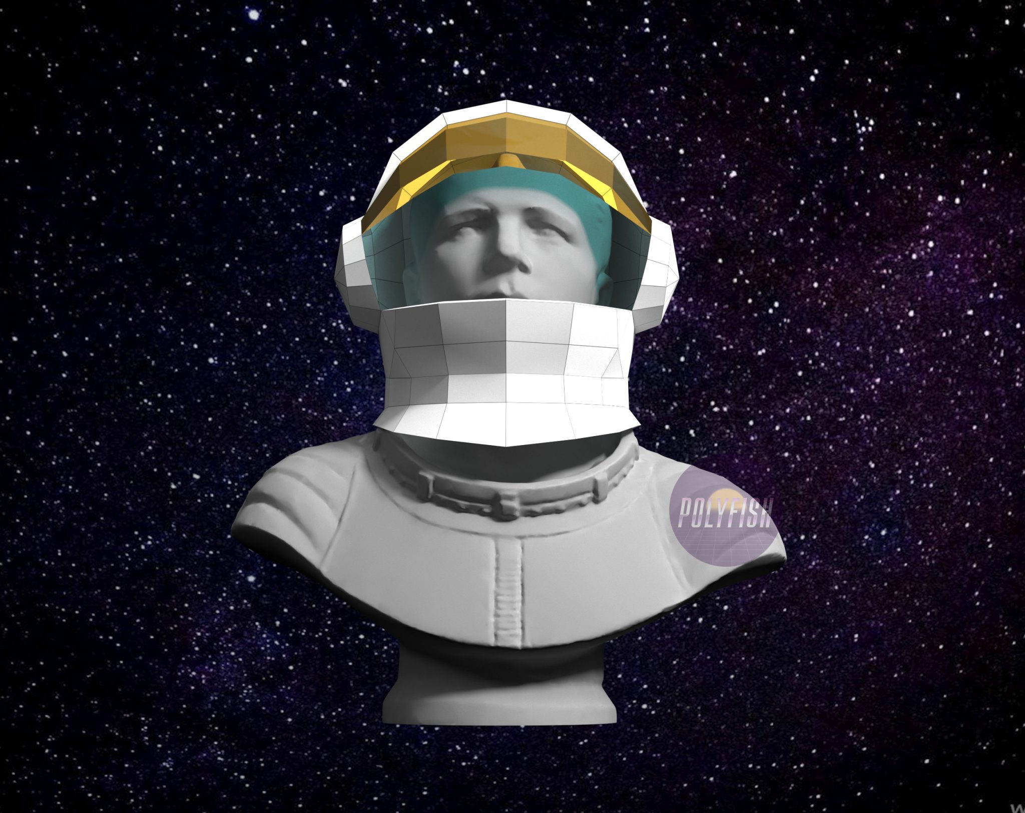 DIY Astronaut Helmet template Papercraft PDF - Crealandia