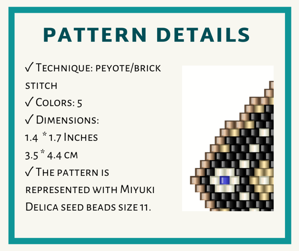 Set of classic style peyote earrings patterns