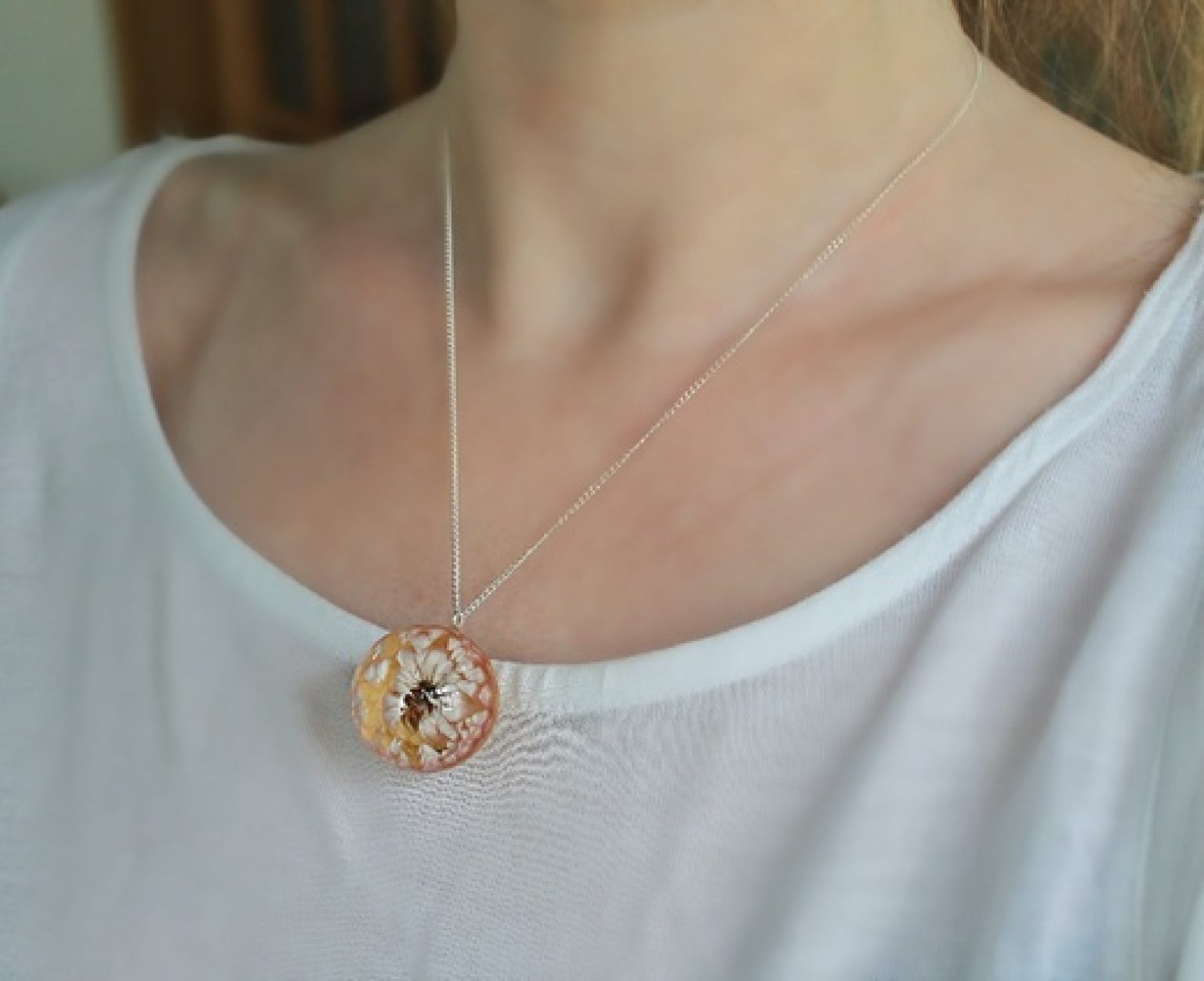 Pendant with Helichrysum - Crealandia