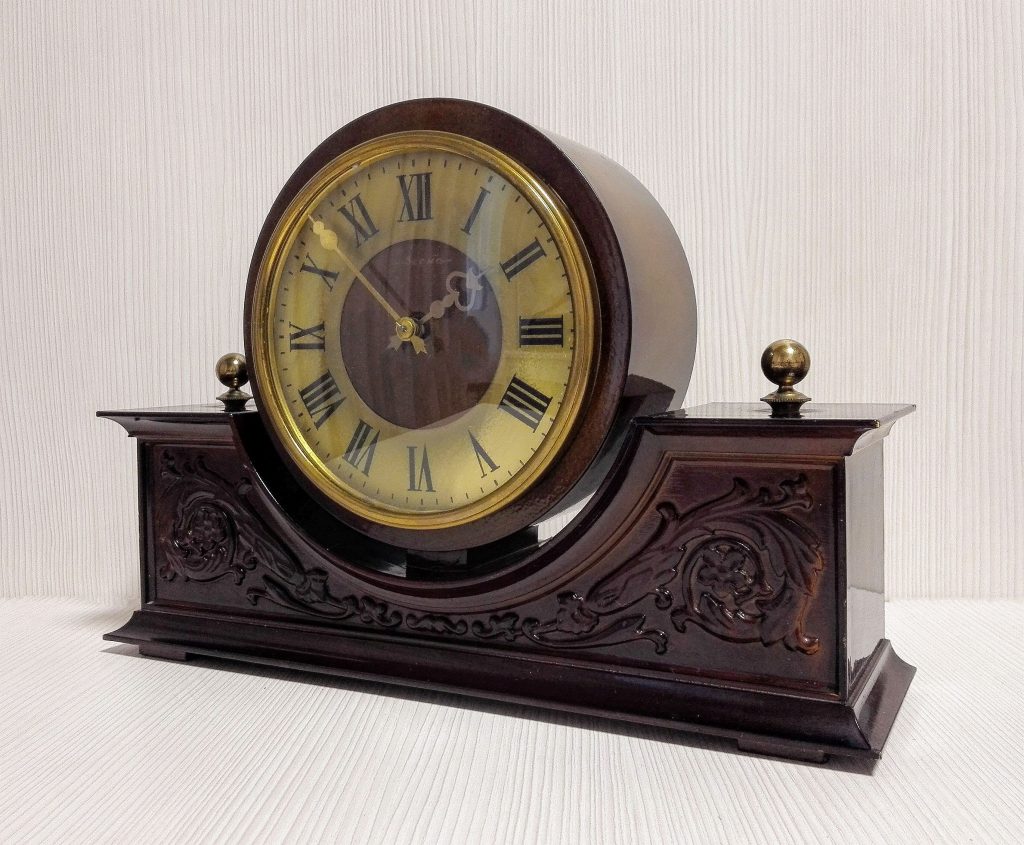 Soviet Vintage Desk Clock Vesna. Antique Mechanical clock