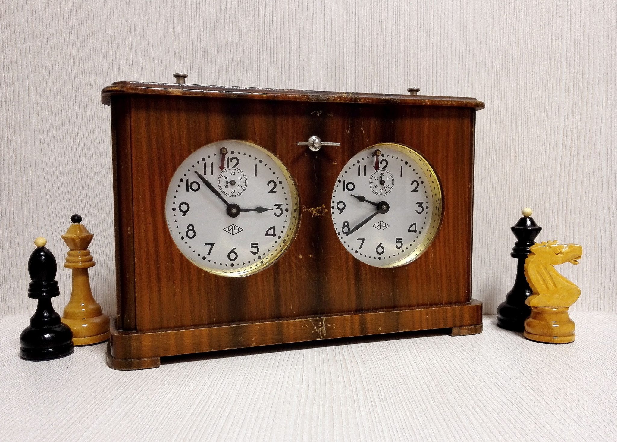Antique Soviet Wooden Chess Clock. Vintage Chess Clock Timer