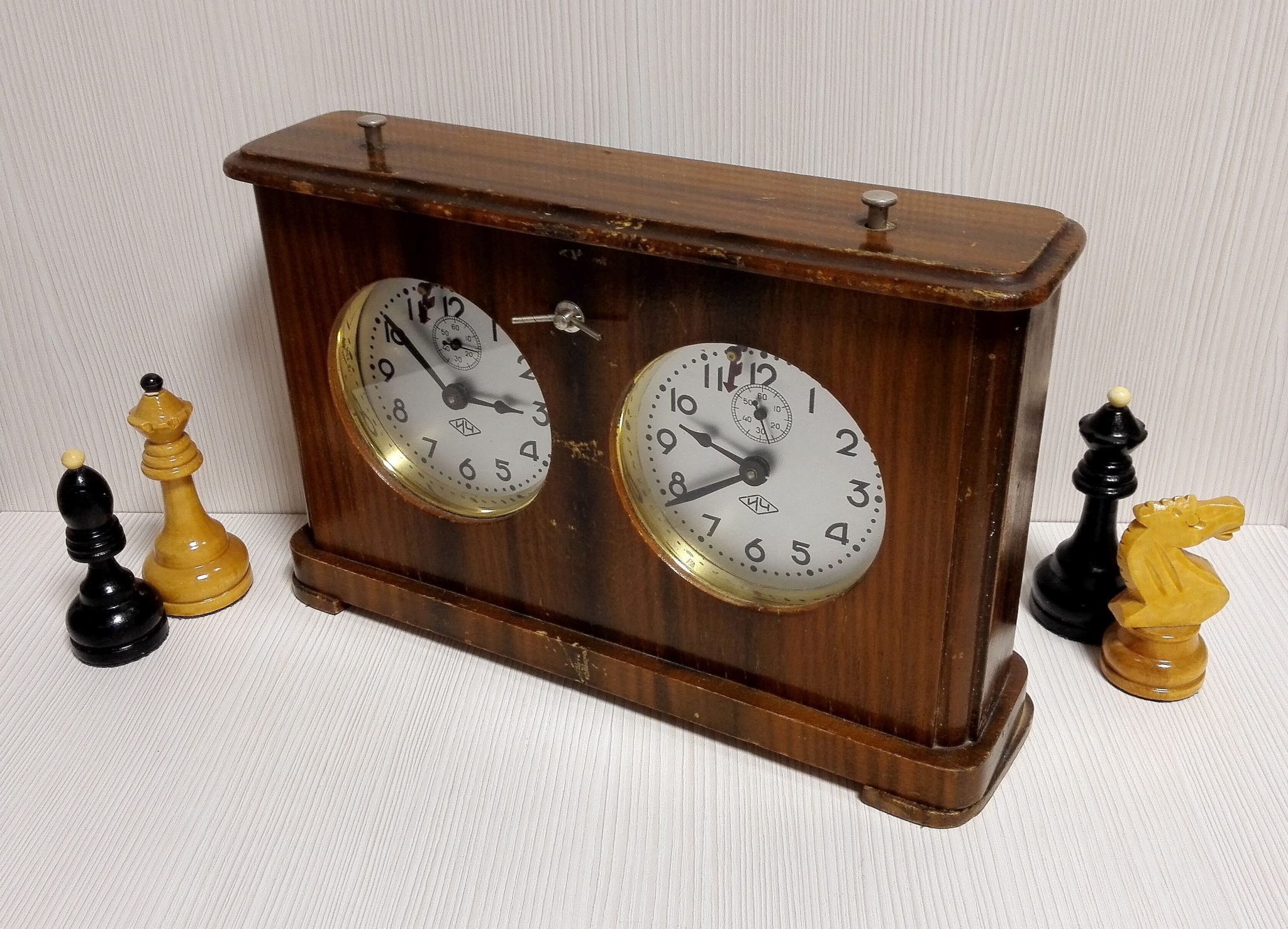 Antique Soviet Wooden Chess Clock. Vintage Chess Clock Timer