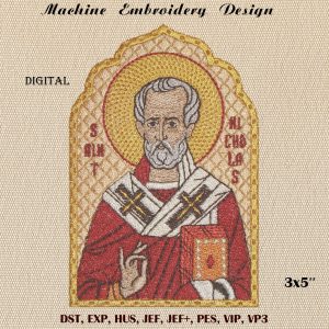 Saint Nicholas embroidery design