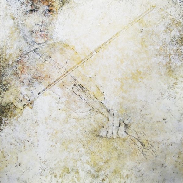 Abstract painting musical instruments violin art 53