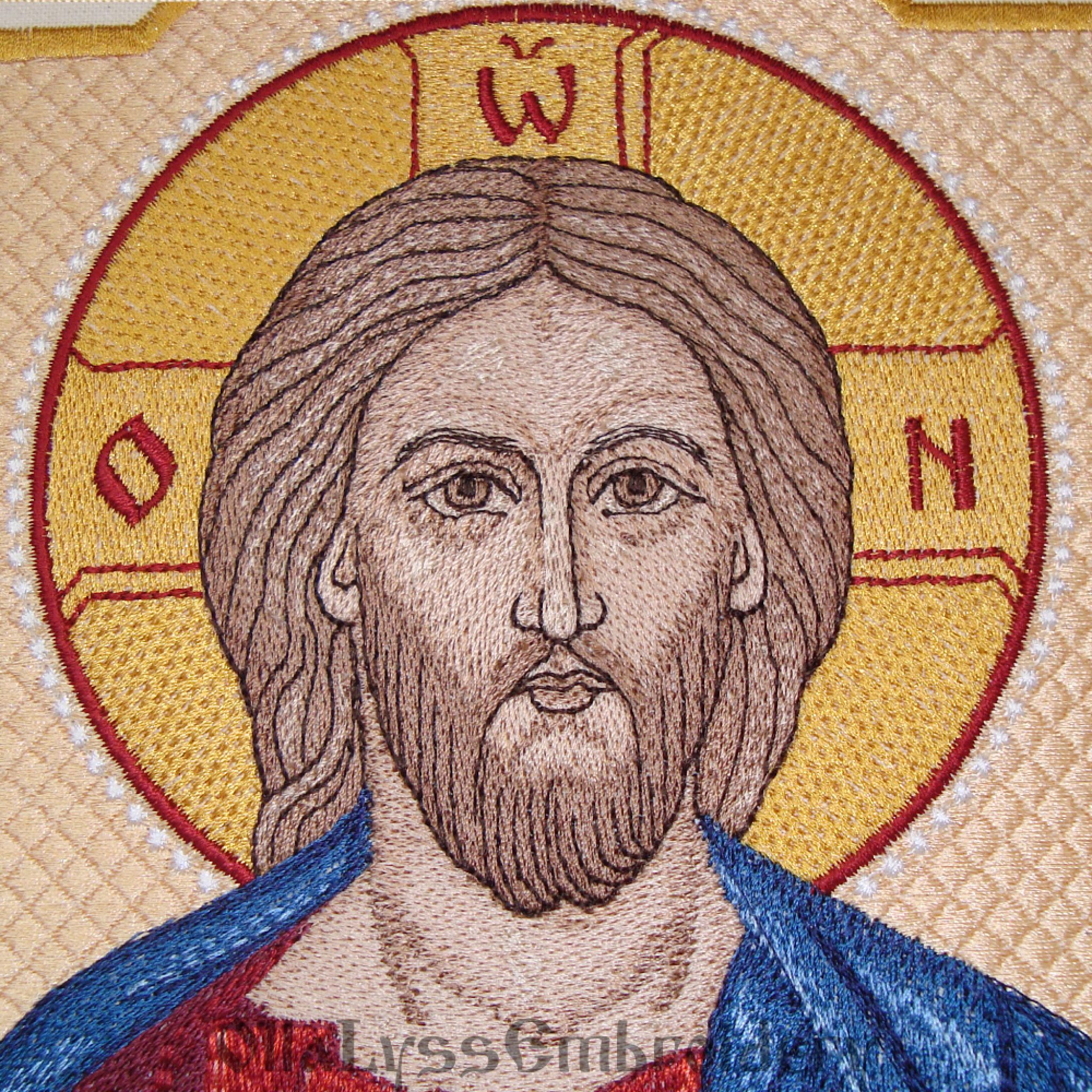 Icon of Jesus Christ 8x8 machine embroidery design