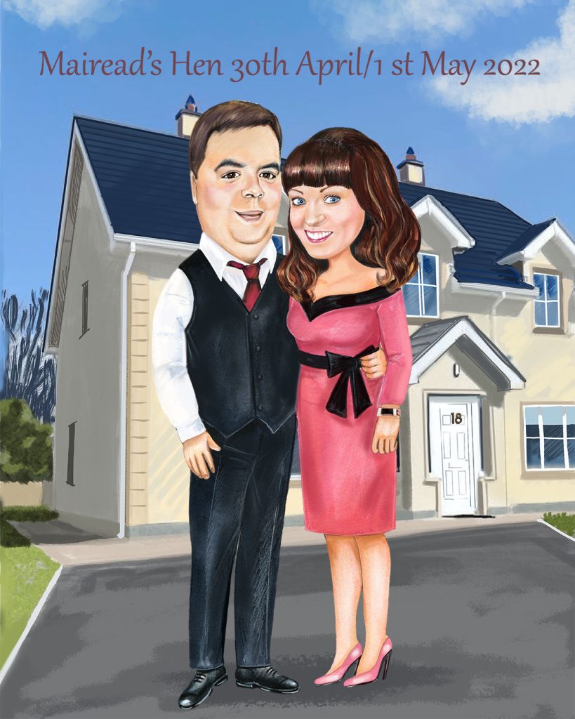 Custom cartoon,The best gift, Wedding gift, Caricature