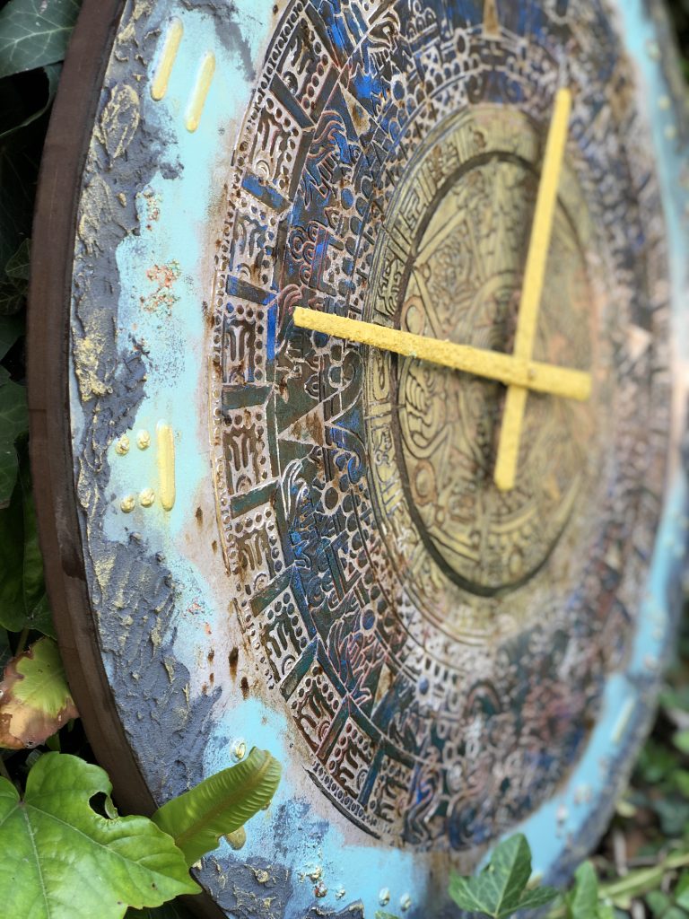 Mayan aztec calendar large wall clock - Crealandia