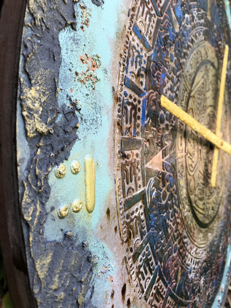 Mayan aztec calendar large wall clock - Crealandia