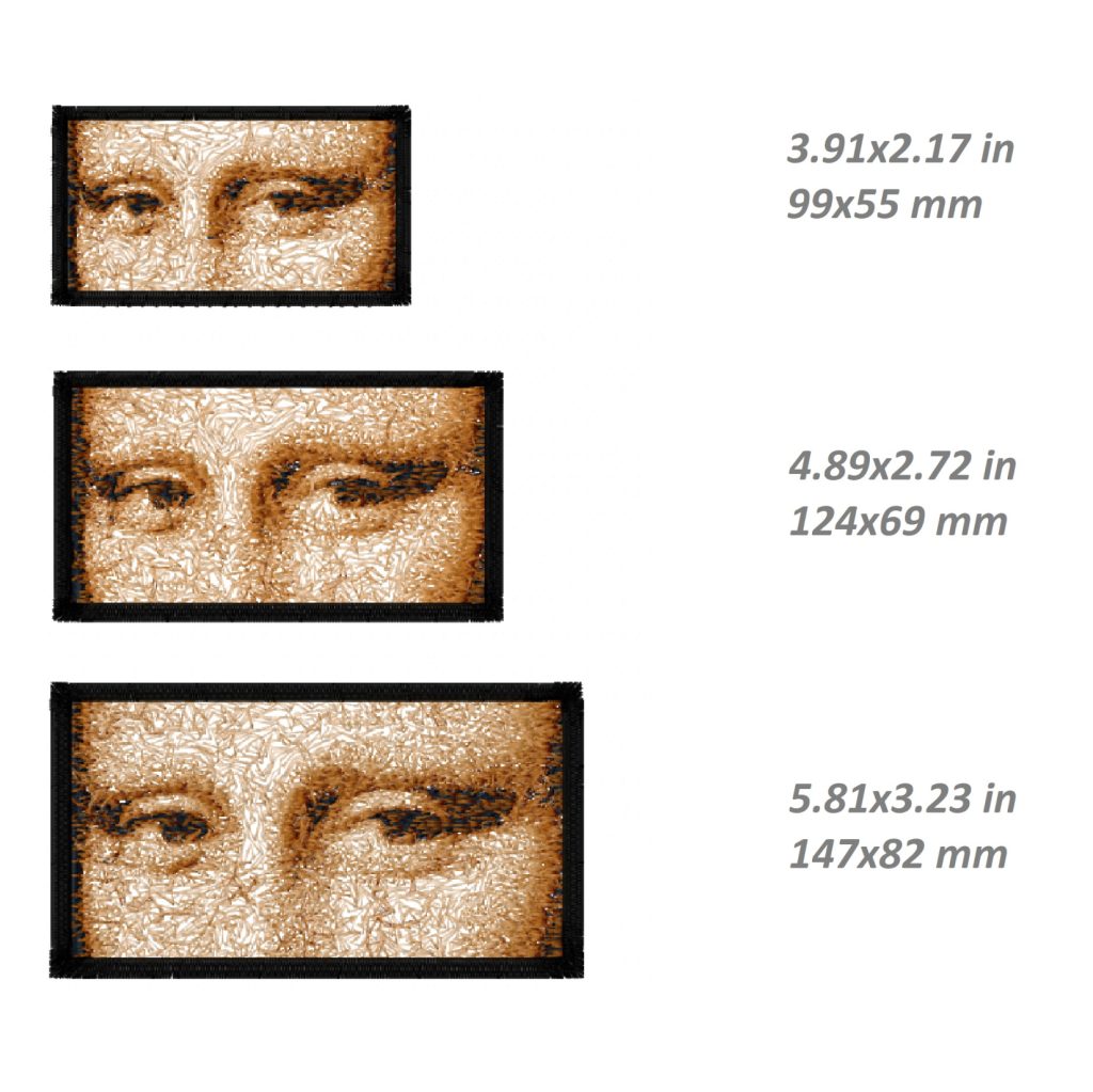 Mona Lisa Embroidery Design, Gioconda Da Vinci painting, 4 sizes ...