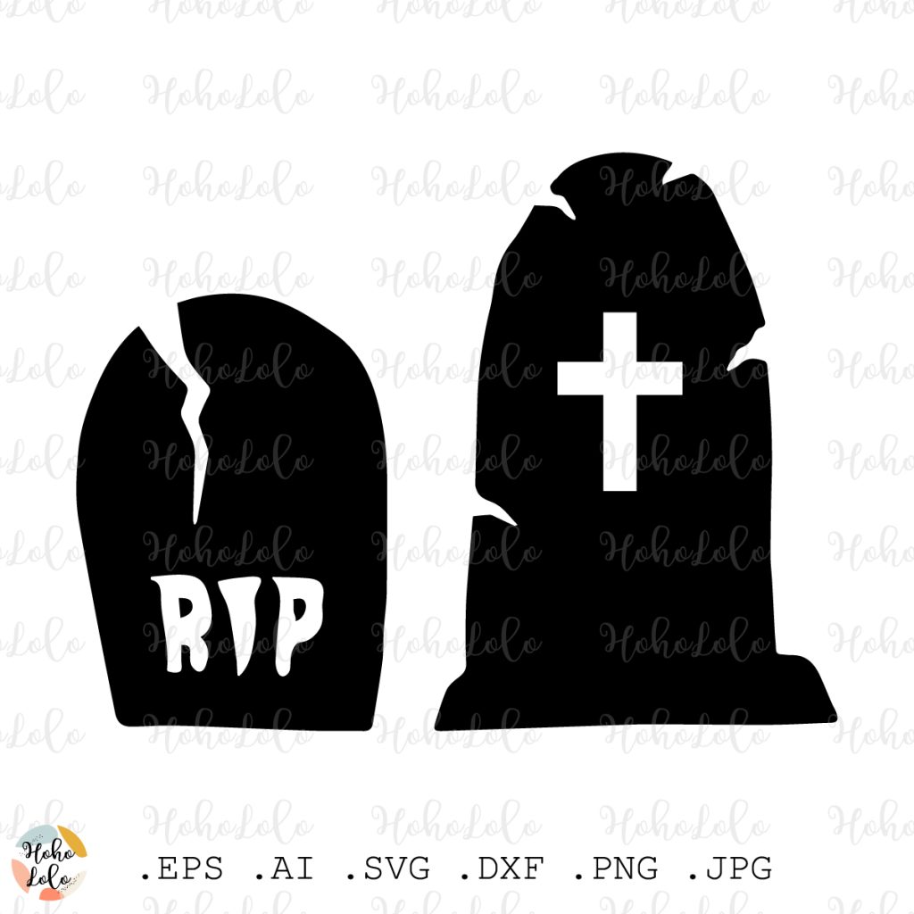 Grave Svg Halloween Tomb Stone Silhouette Cricut files Png