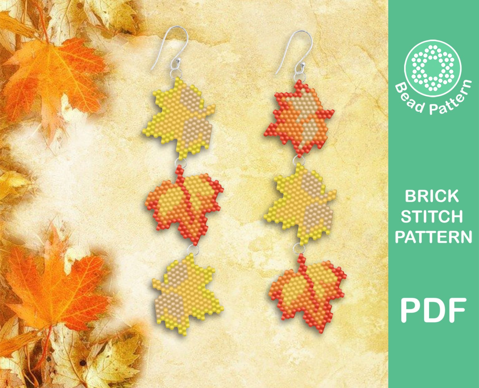 autumn brick stitch patterns thanksgiving day beading decor