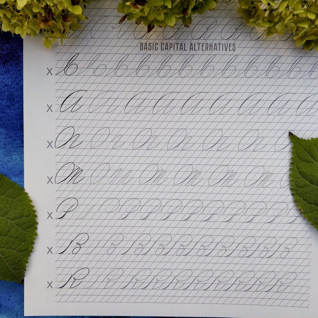 Spencerian Capital letters for Beginners 5mm - Crealandia