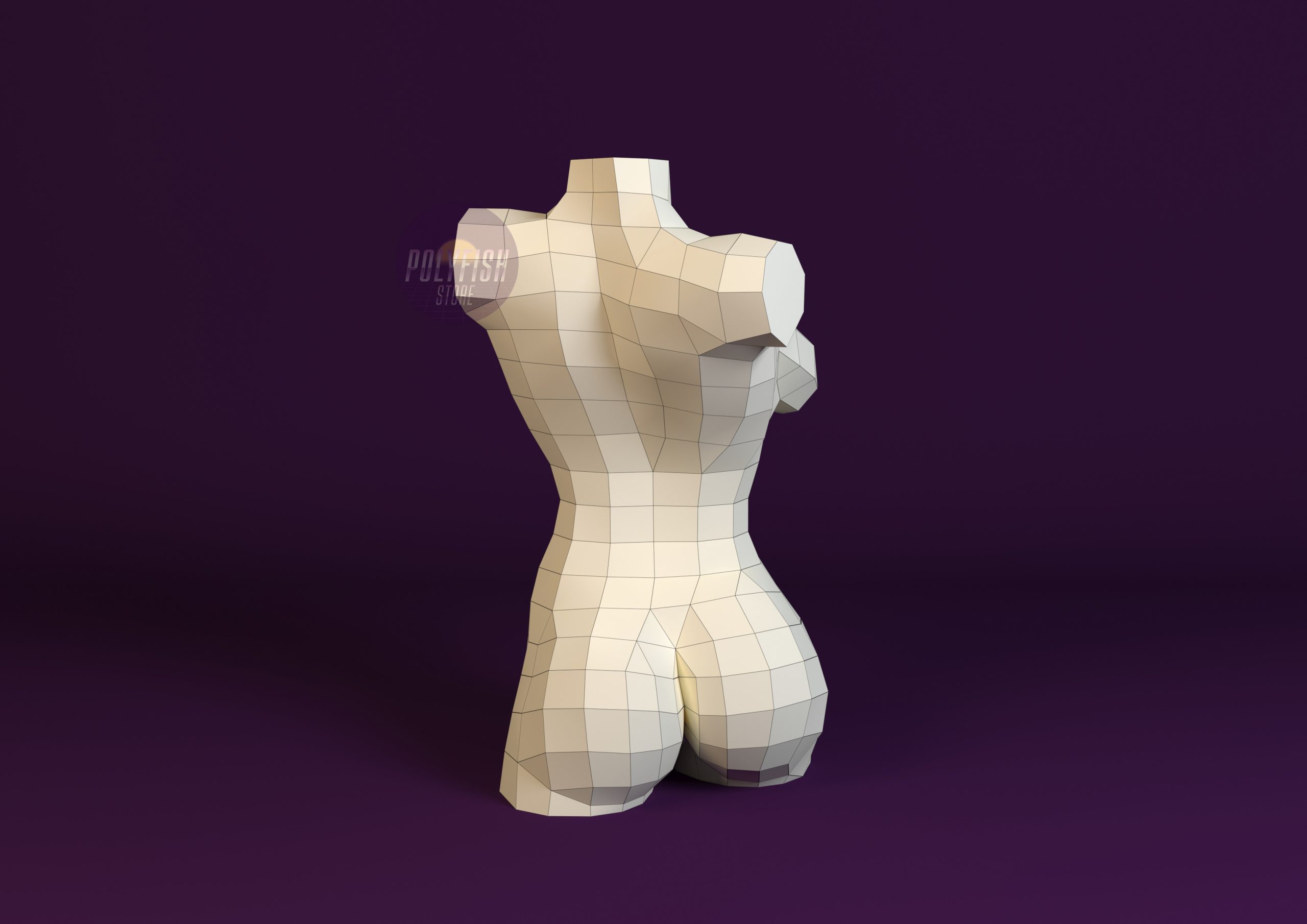 DIY Female torso template Papercraft PDF - Crealandia