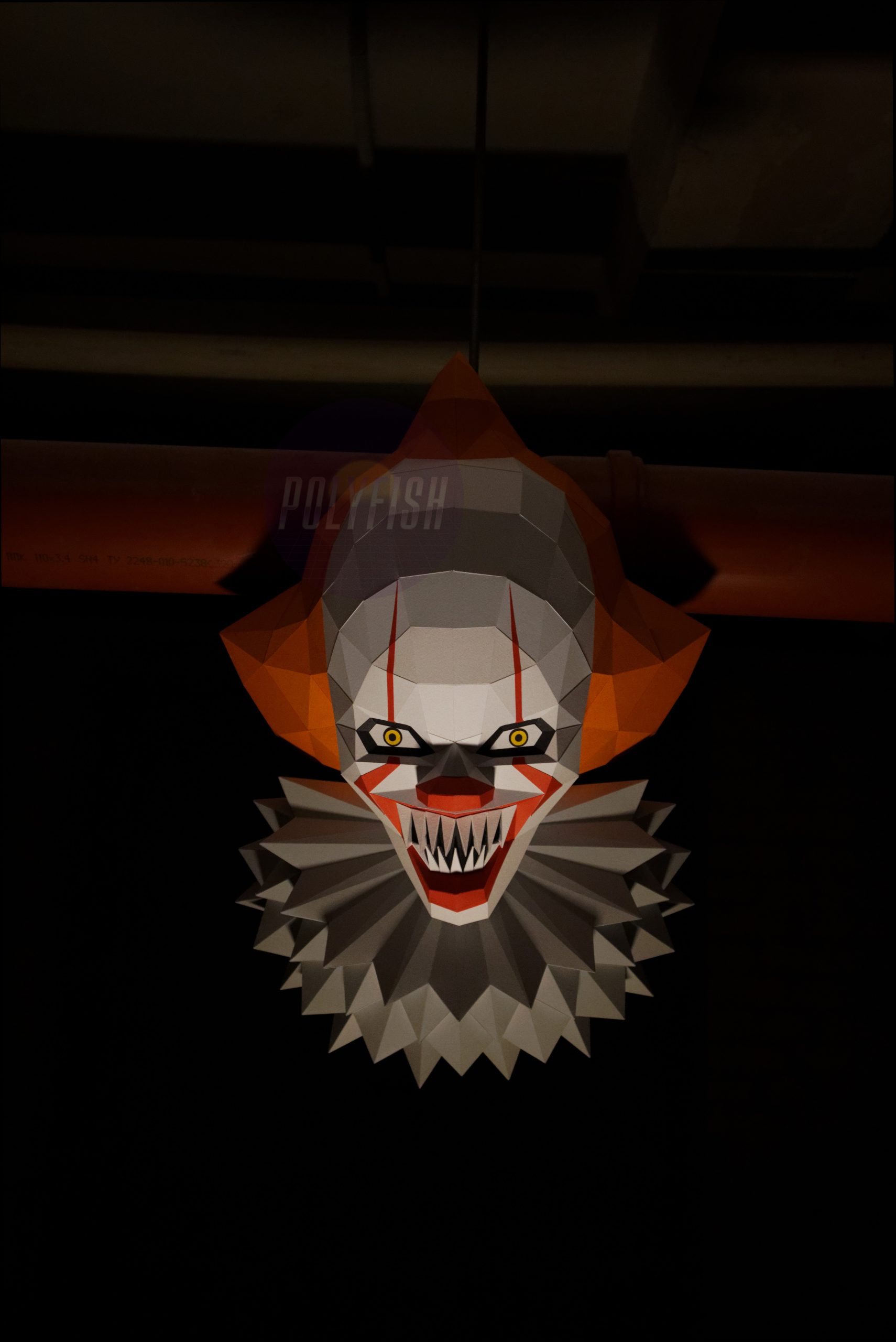 DIY Pennywise 2019 3D model template Papercraft PDF - Crealandia