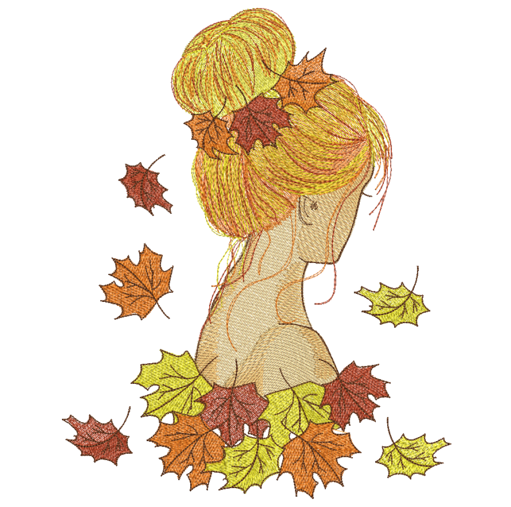 Fall machine embroidery design - Crealandia