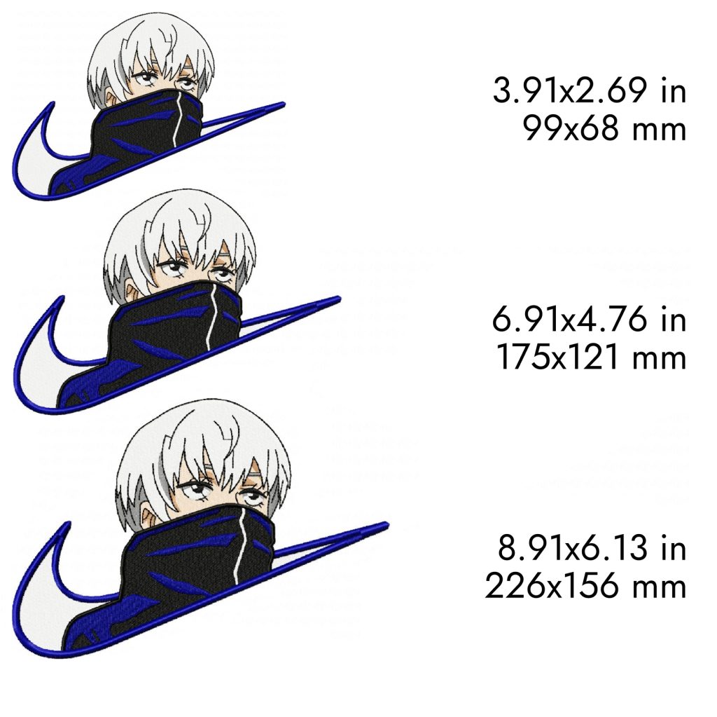 Nike Inumaki Embroidery Design, Toge Jujutsu anime, 3 sizes - Crealandia