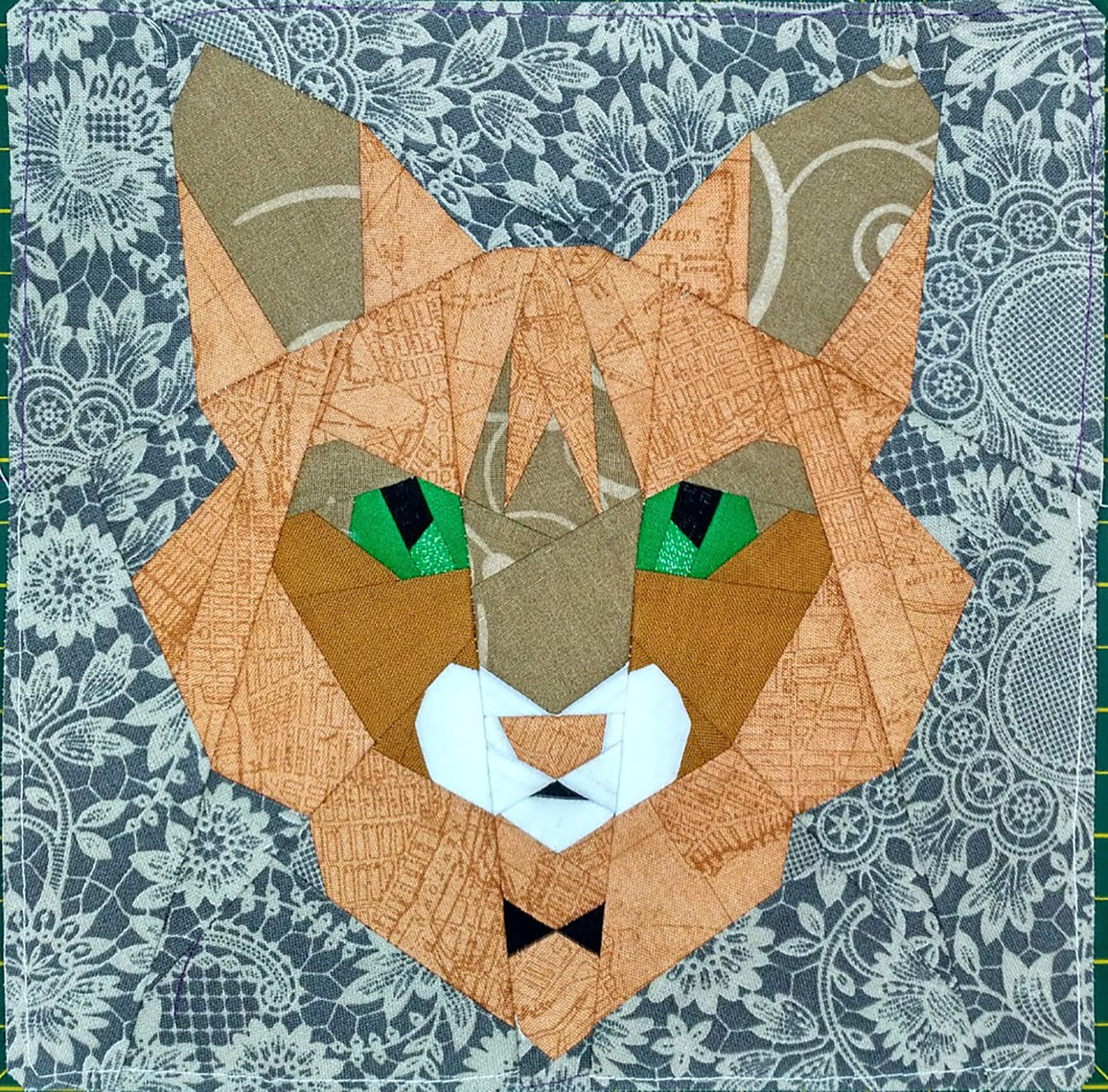8in Cat Quilt Block PDF Pattern (4 versions) Paper Piecing