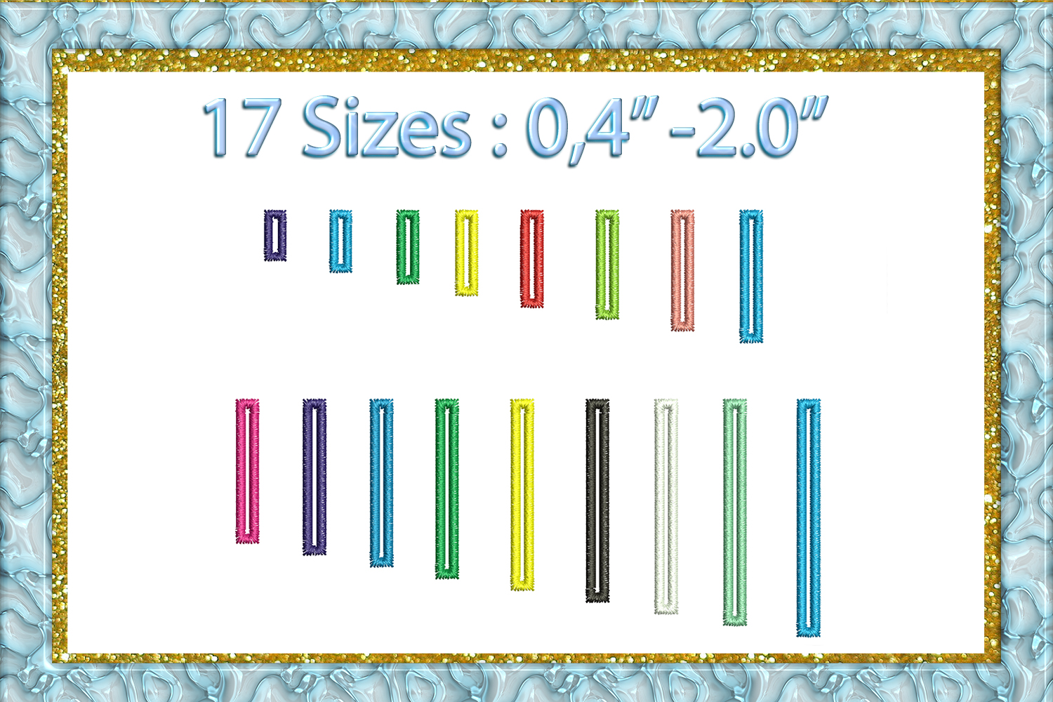 Simple Buttonhole Applique machine embroidery design