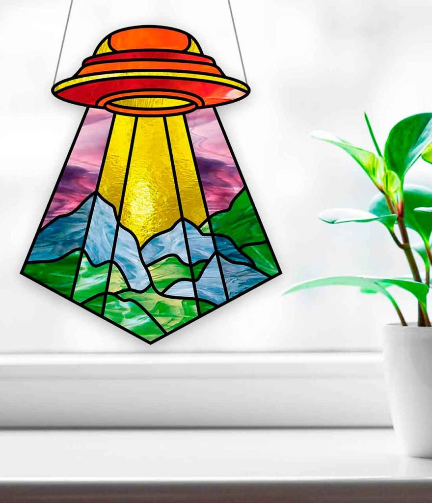 UFO Stained Glass Pattern - Crealandia